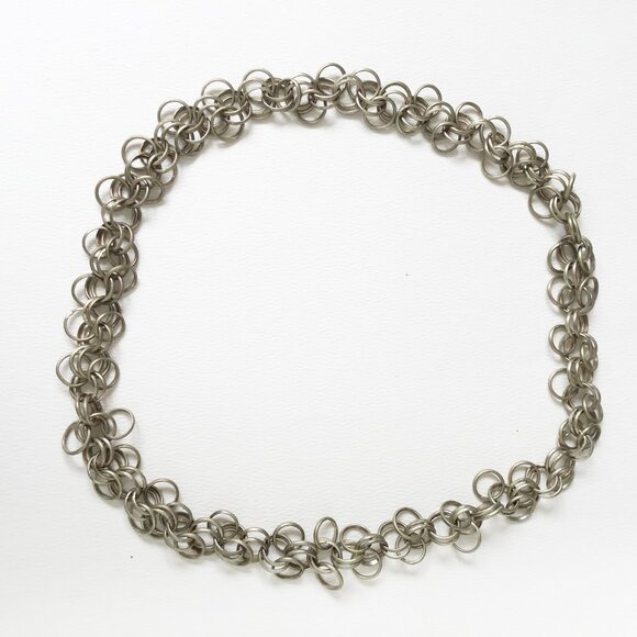 Jewelry | Silver Tone Shaggy Loops Chainmail Interlocking Connecting ...